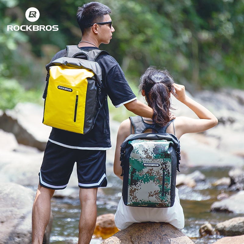 ROCKBROS Ocean Pack Waterproof Dry Bag Strap Fishing Outdoor Backpack Swim Camping Storage 25l ...