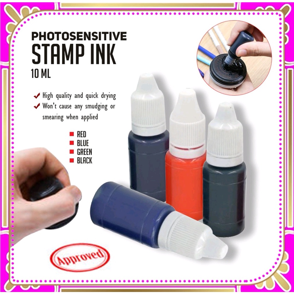 (10PCS) 10m Oil Based Photosensitive Stamp Ink for Company Stamps ...