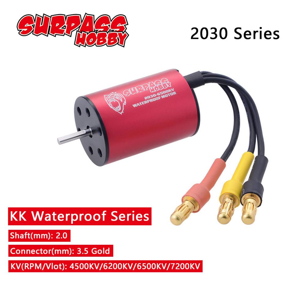 SURPASS HOBBY Waterproof 2030 2.0mm 4500KV 6500KV 7200KV 2S Brushless ...