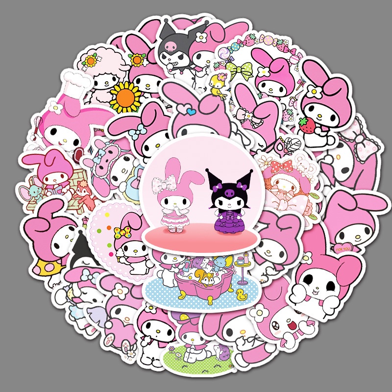 50PCS Cartoon Anime Melody Deco Stickers Motorcycle Helmet Phone Guitar ...