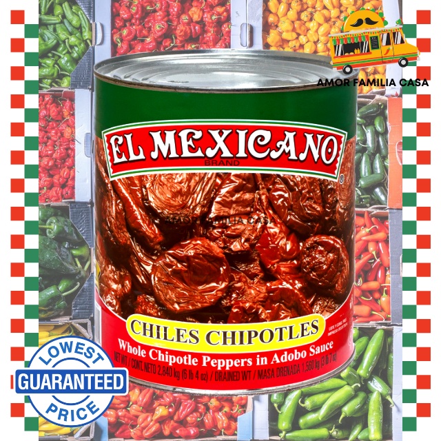 El Mexicano Chiles Chipotle Peppers In Adobo Sauce 3kg Product of ...