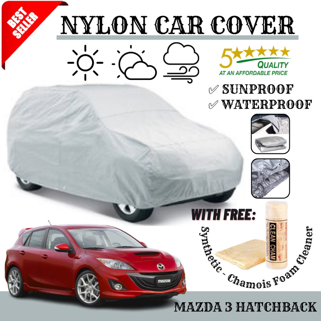 MAZDA 3 HATCHBACK CAR COVER NYLON | WATERPROOF | HIGH QUALITY | WITH ...