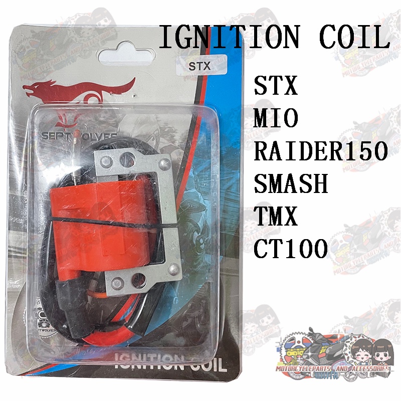 LJ Motorcycle Septwolves Ignition Coil Xrm, Barako, Mio, Tmx, Raider ...