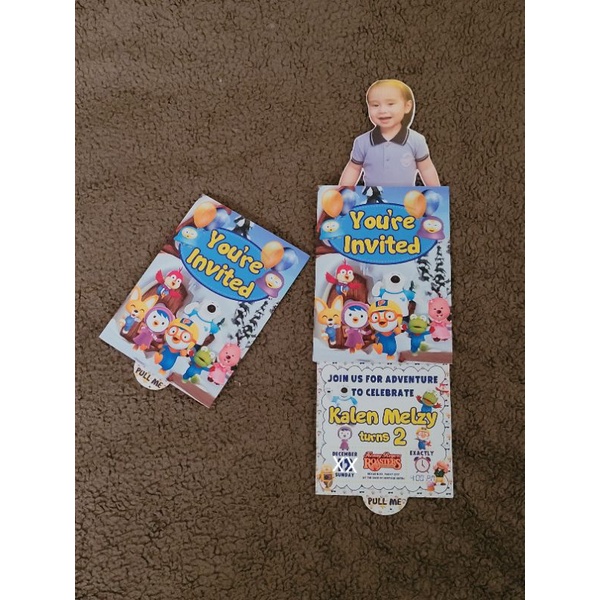 PORORO BIRTHDAY INVITATION 10pcs | Shopee Philippines