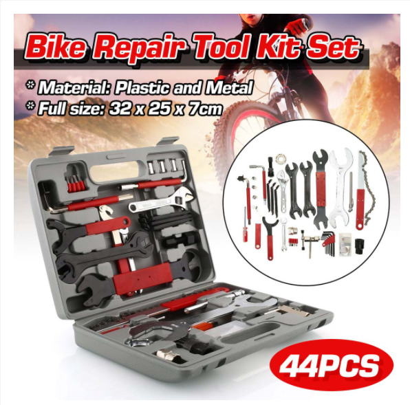44Pcs/ Set Mountain Bike Repair Multifunctional Kit Bicycle Maintenance ...