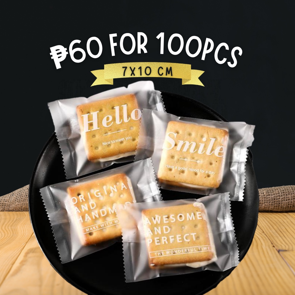 FP1362 (100pcs) 7x10 CM Hello Cookie Bag Candy Cookie Plastic for ...