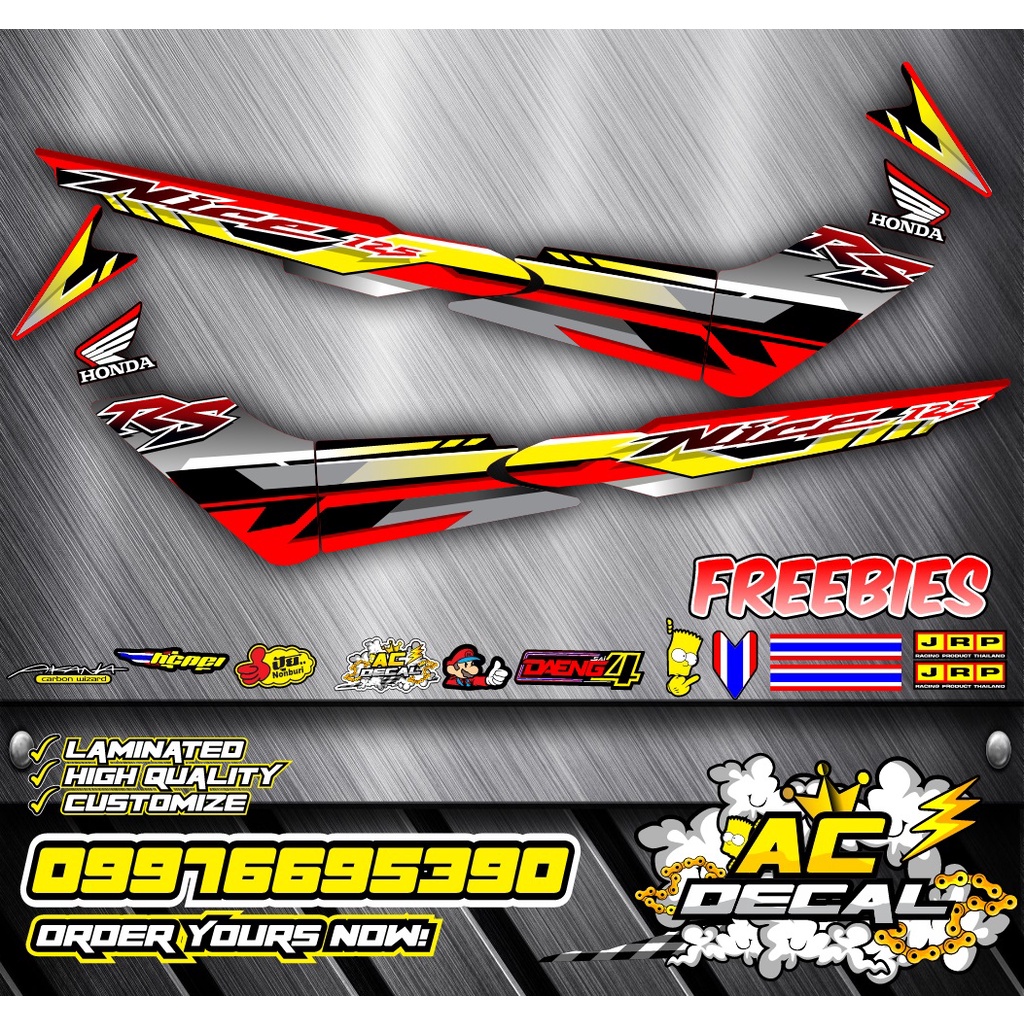 Nice 125/Rs 125 Decal Red (Thai Design) | Shopee Philippines
