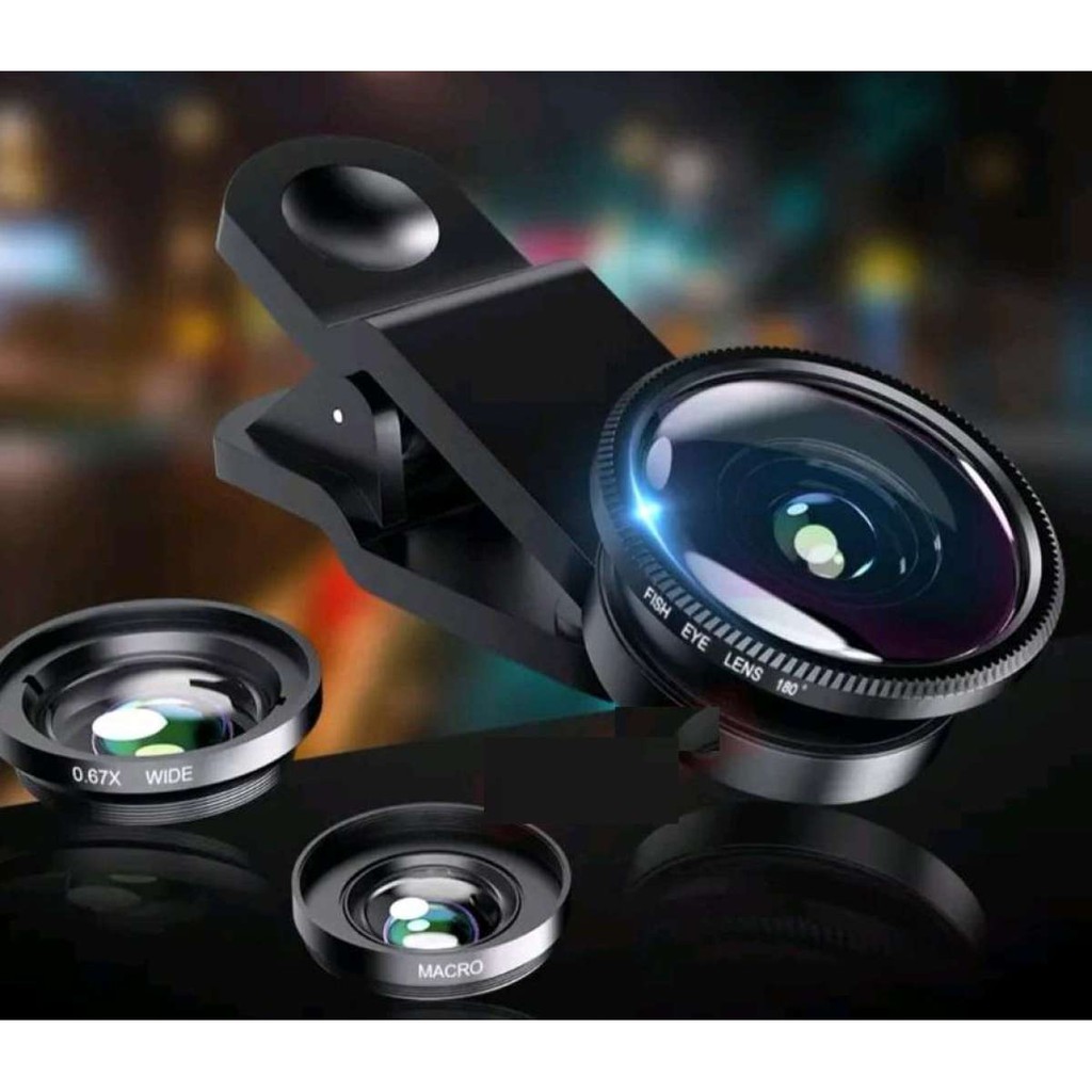 Universal Mobile Phone Lenses 3in1 Fish Eye Lens Wide Angle Macro Lens ...