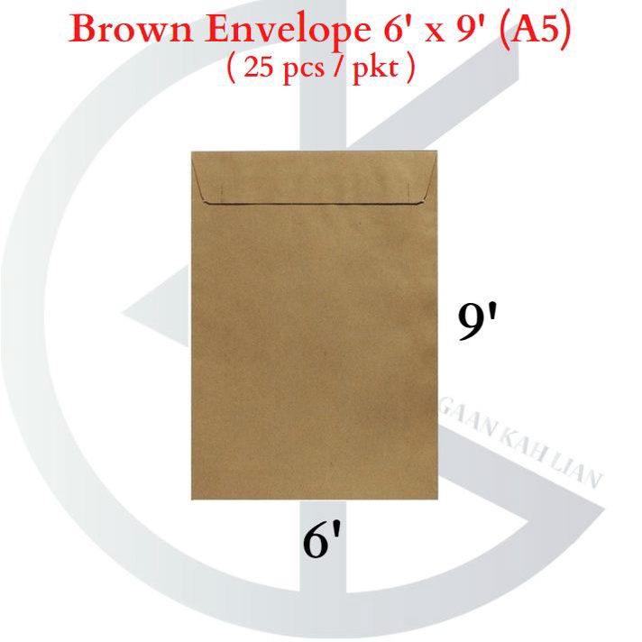 Brown Manila Envelope 25 pcs per pkt Size A5 / A4 | Shopee Philippines