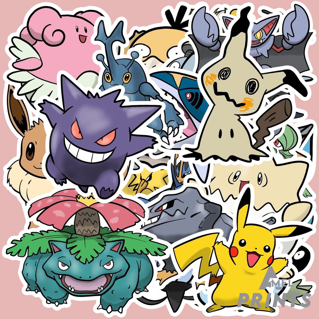50 PCS Pokemon Anime Graffiti Sticker Set- 3CM, 4.5CM, 6CM | Shopee ...