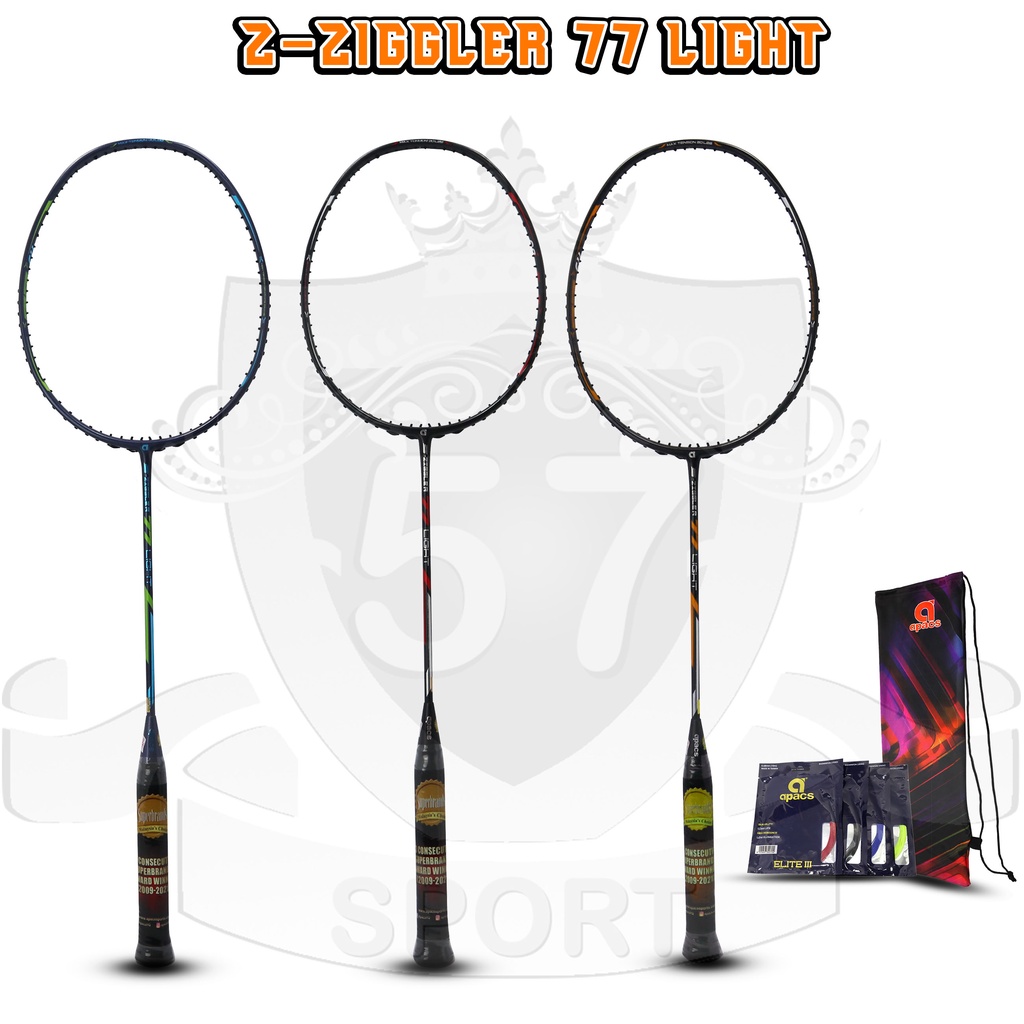 Original Apacs Z Ziggler 77 Badminton Racket, Complete Bonus | Shopee ...