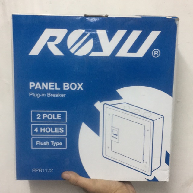 Royu Panel Box 2 pole 4 holes Flush Type for Plug In Breaker | Shopee ...