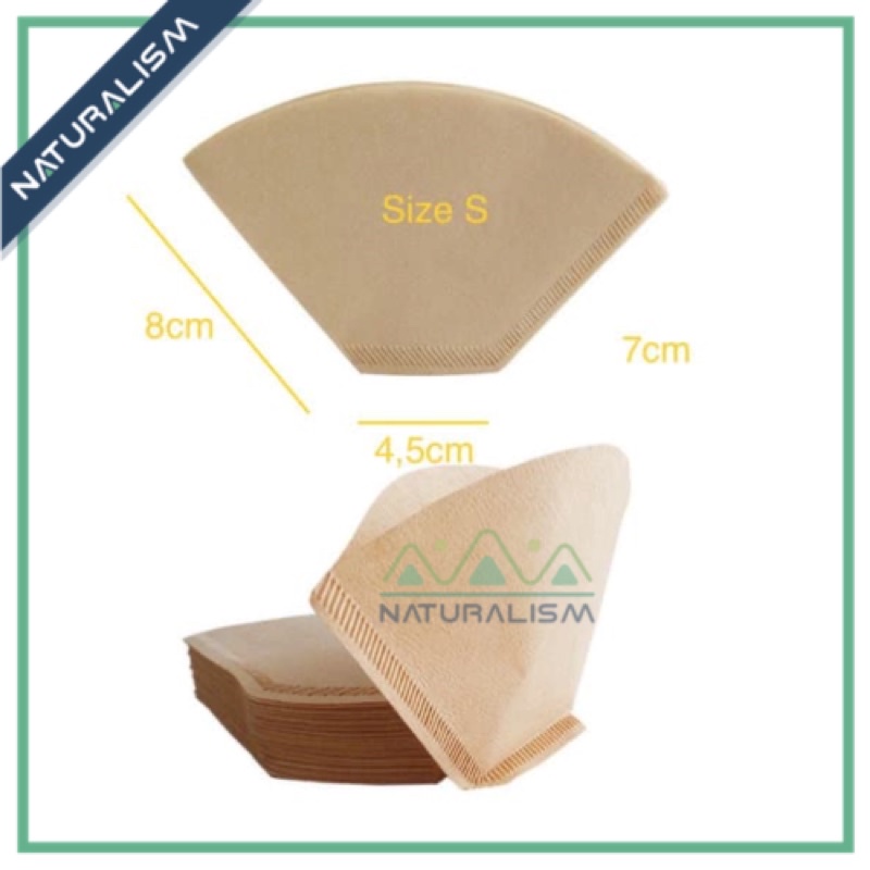 100 sheets of Coffee filter paper 101 U101 1-2 cups for Kalita funnels ...