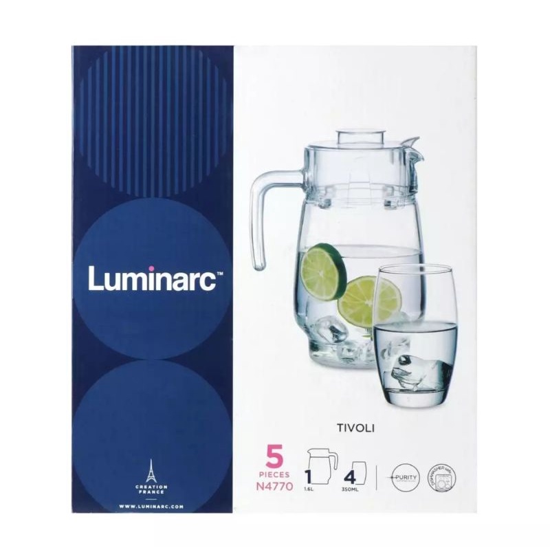 Luminarc Tivoli 5pcs Water Set | Shopee Philippines