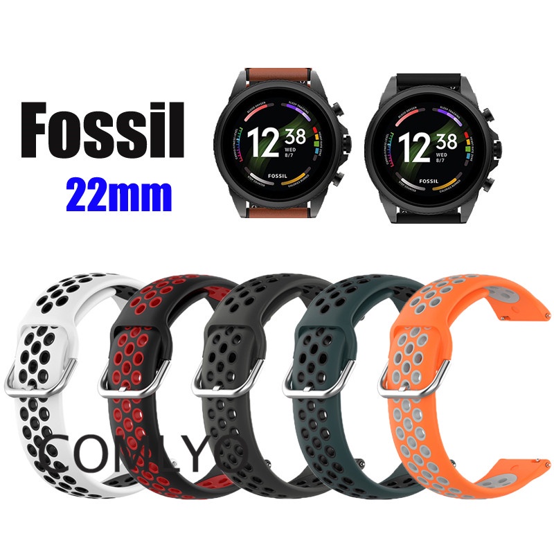 Fossil Men Smart Watch Strap Silicone Sports Soft 22mm Band Bracelet GEN 5 6 4 FS5132 FS5237 ...