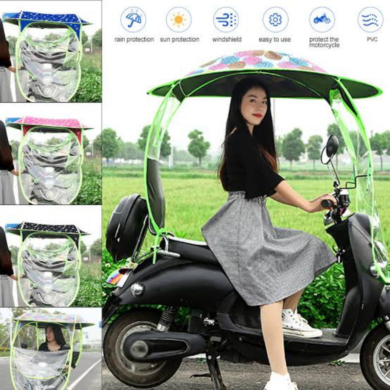 E bike Canopy Umbrella printed Random Design | Shopee Philippines