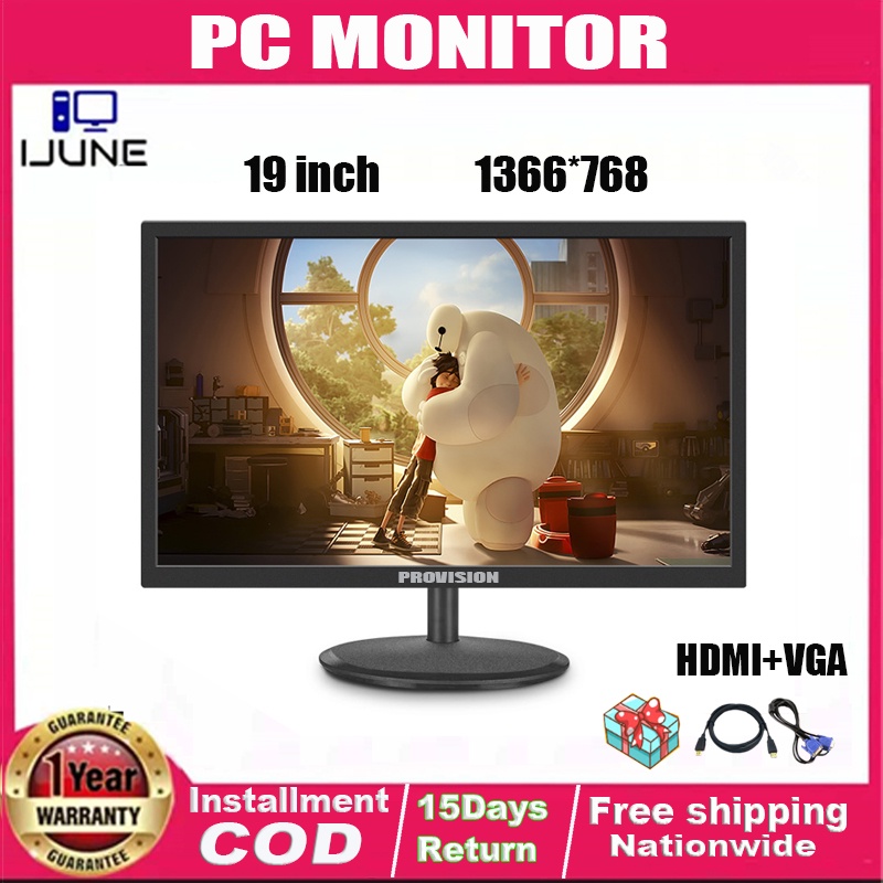PROVISION Brandnew 19inch Computer Monitor PC Monitor for PC 1366*768 ...