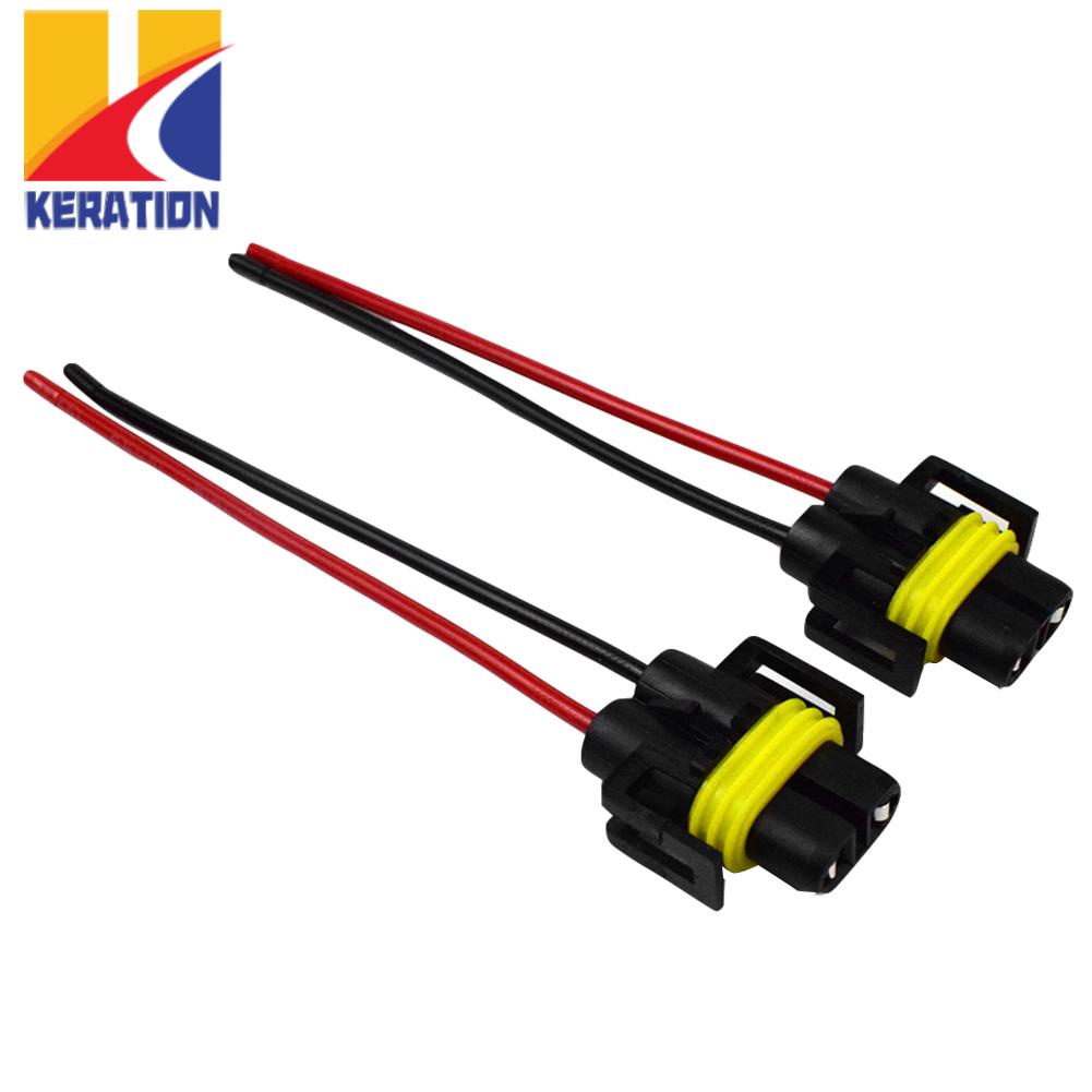 2pcs H8/H9/H11 Bulb Socket Female Adapter Connector for Headlight Fog ...