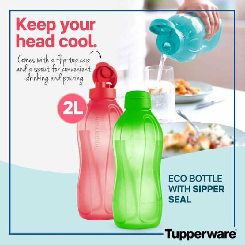 Tupperware ECO BOTTLE 2L WITH SIPPER SEAL | Shopee Philippines