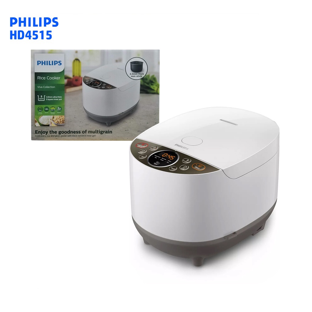 HD4515 Rice Cooker (Bakuhanseki coating) 5 layers inner pot with ...