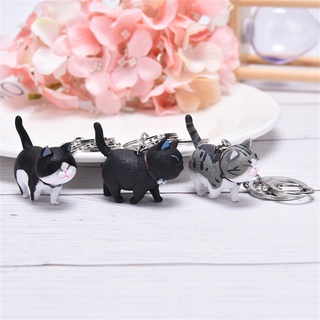 Fashion Cute Cat Pendant Keychains Cartoon Bag Charm Keychains Women ...