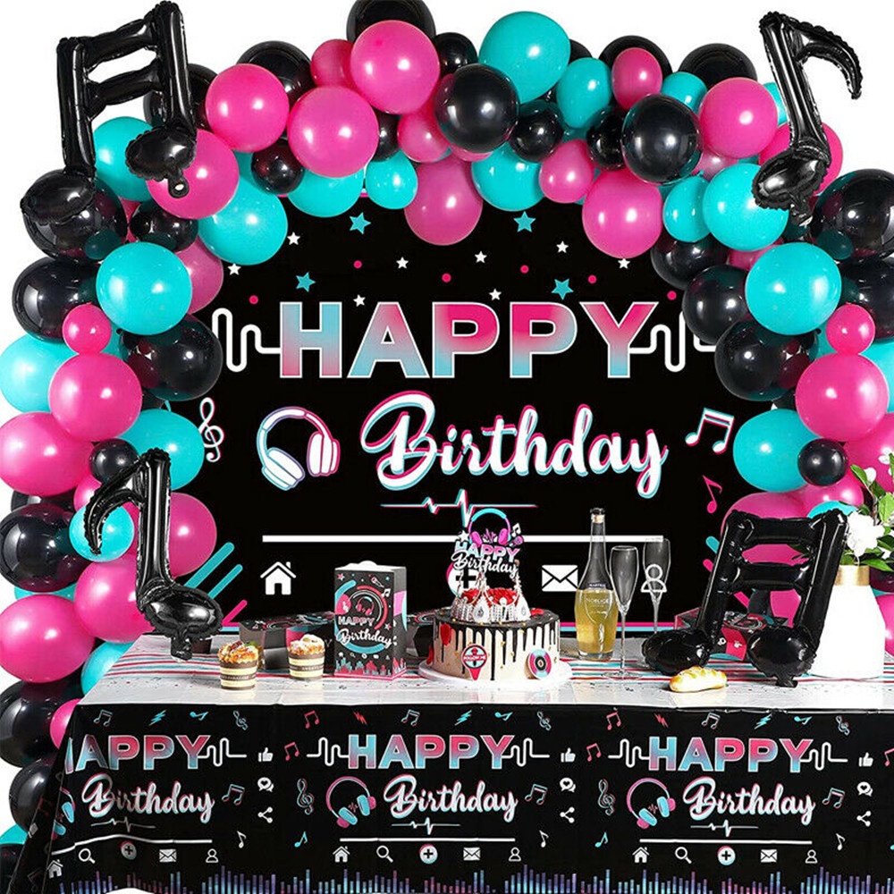 139Pcs DIY Balloon Arch Kit Tik Tok Music Theme Birthday Party ...