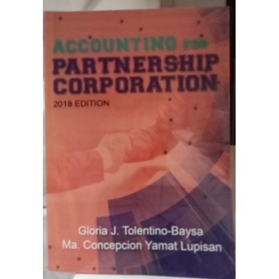 Accounting for Partnership Corporation (2018 edition) | Shopee Philippines