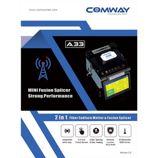 Comway A33 Fusion Splicer Fiber Optic FTTH FTTX Welding Machine Smart ...