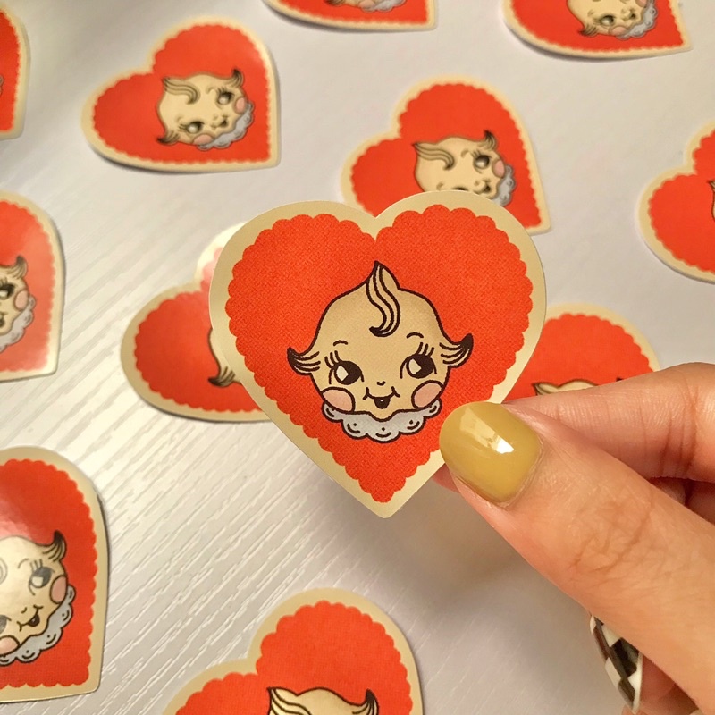 Kewpie Heart Die Cut Sticker (NOT WATERPROOF) | Shopee Philippines