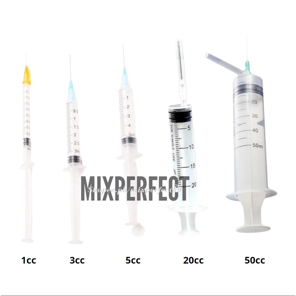 (MIX-J) Indoplas Syringe (1cc, 3cc, 5cc) - Sterilized Disposable ...