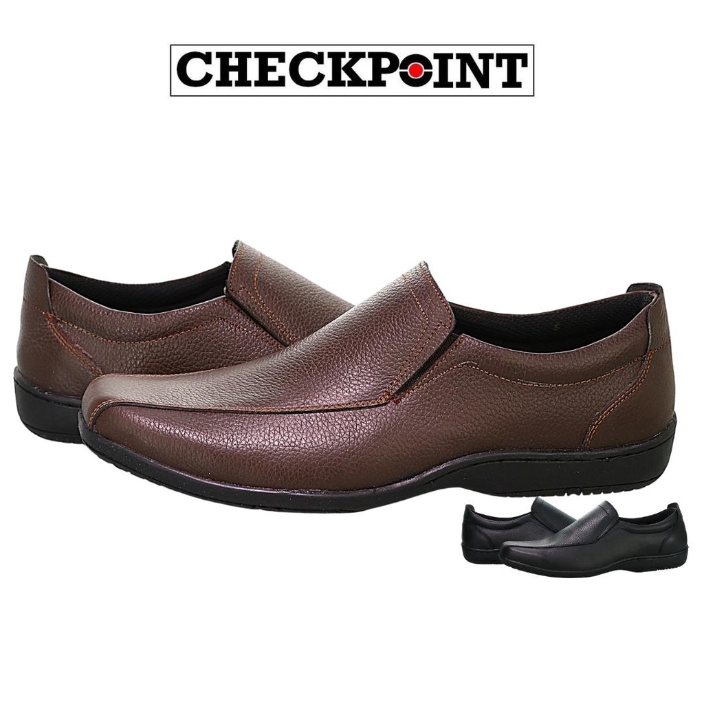 Checkpoint MARIKINA MADE Men's LEATHER SLIP ON DRIVING SHOES black ...