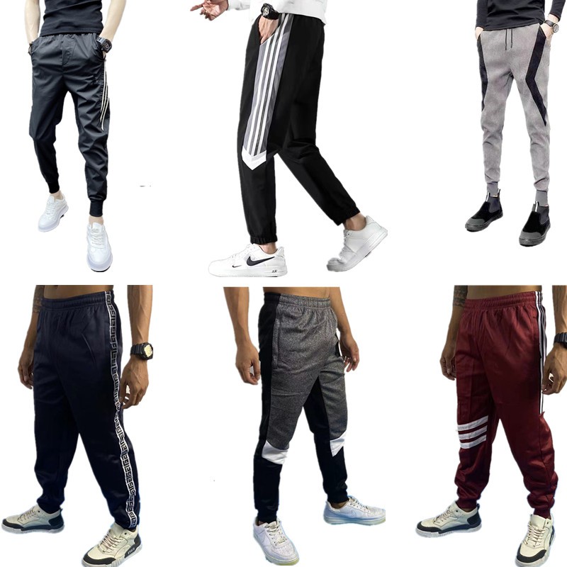 New 6 DESIGN 5 COLORS Trendy Sporty Stretchable Jogger Pants for MEN JF ...