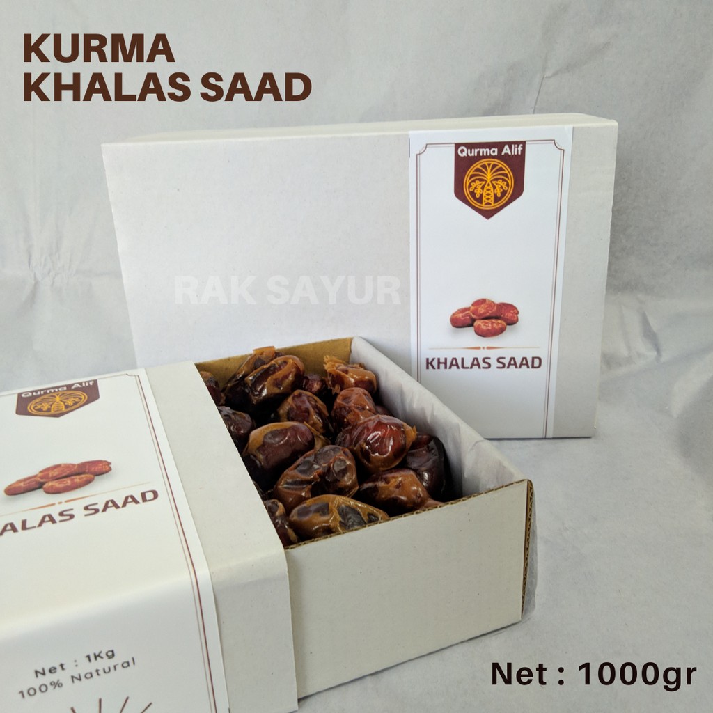 Khalas Saad Premium Dates 1kg Kalas Kholas Nabi Dates Original Padang ...