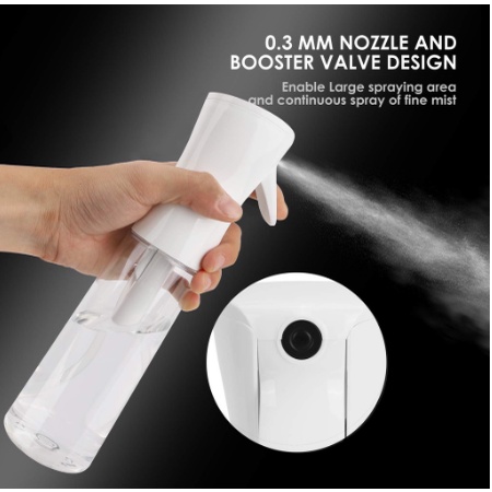 Atomizer Reusable Continuous Mist Spray bottle for alcohol dispenser ...