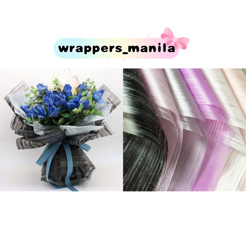 20in1 Pack BLURRED Lines Wrapper Bouquet Wrapping Material (Waterproof ...