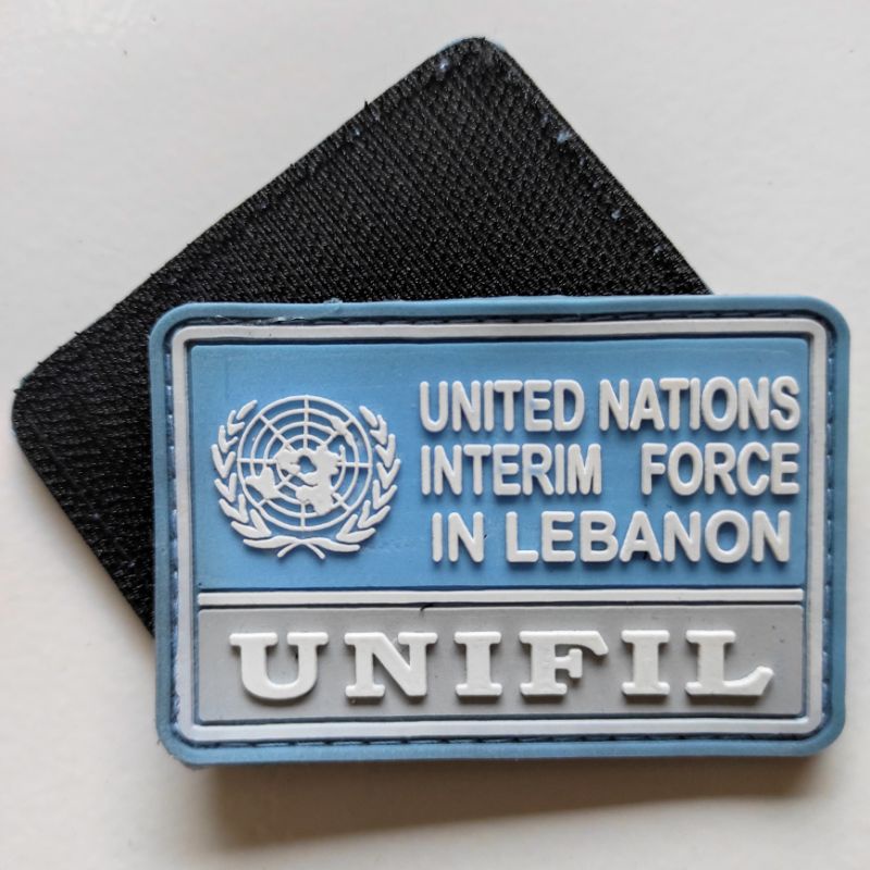 Lebanese unifil logo rubber patch/unifil rubber patch/velcro rubber ...