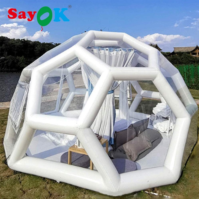Outdoor Inflatable Geodesic Dome Tent For Stargazing/Inflatable ...