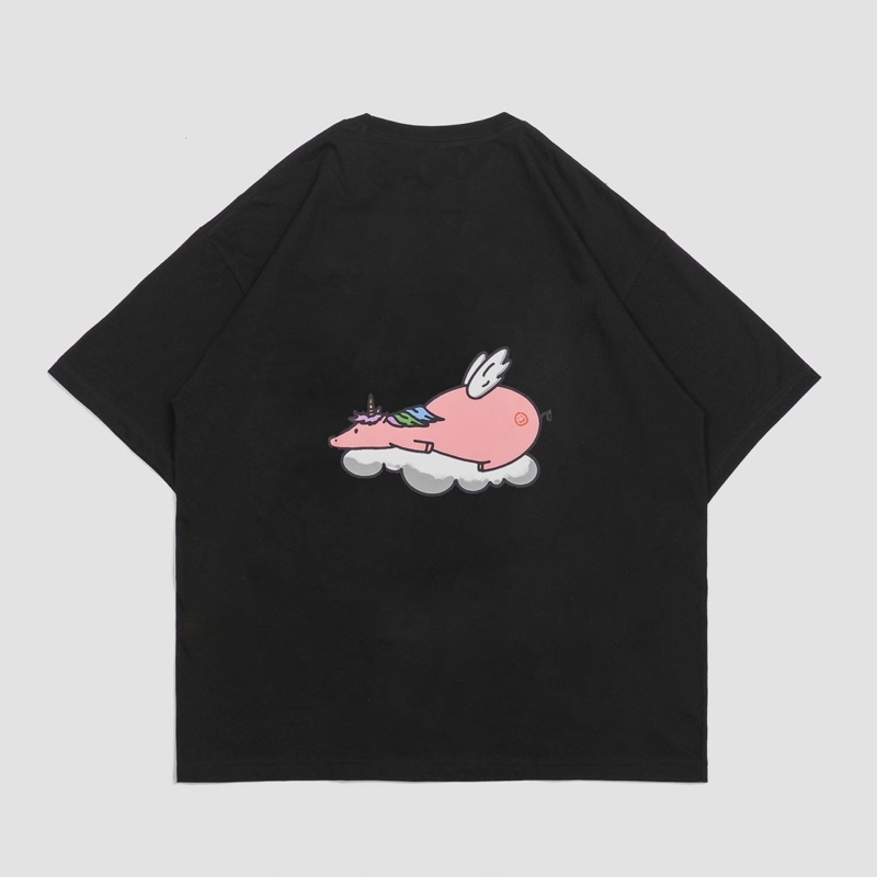 Faith FADE UTOPIA - Piggycorn Oversized Tee (Black) | Shopee Philippines