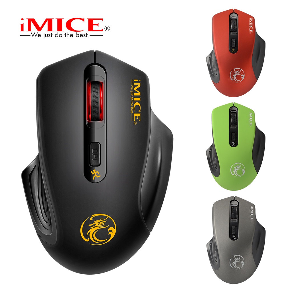 iMICE E-1800 Wireless Mouse 1600DPI 4 Buttons Ergonomic 2.4GHz Cordless ...