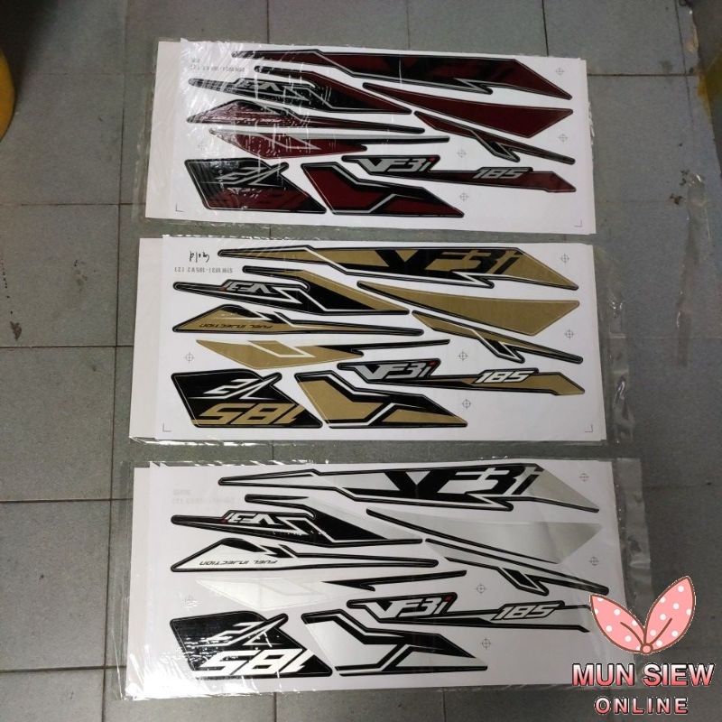Stiker sticker body stripe cover set (2) sym vf3i 185 SE PRO | Shopee ...