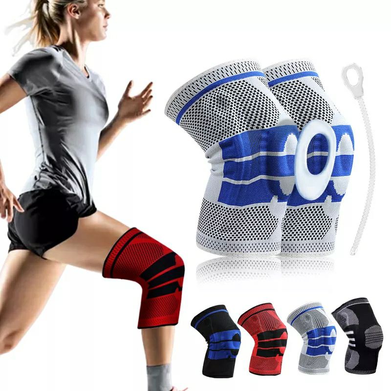 1PC Silicone Knee Pads Brace Strap Patella Medial Support Strong ...