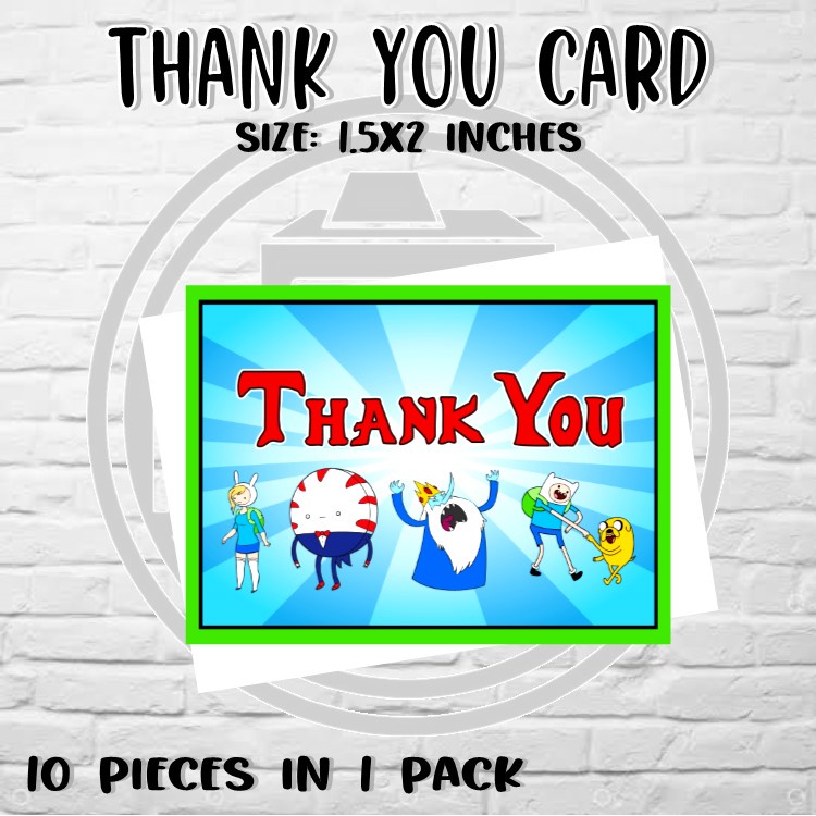 Adventure time theme thank you card | Shopee Philippines