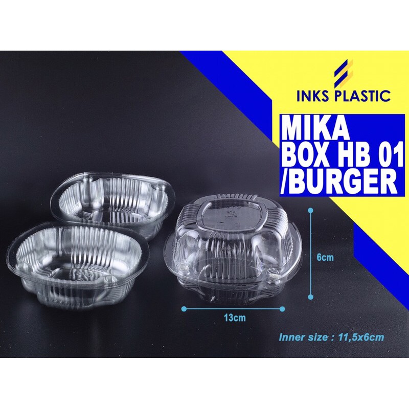 Mika box hamburger donut HB 01 (50 pcs) | Shopee Philippines