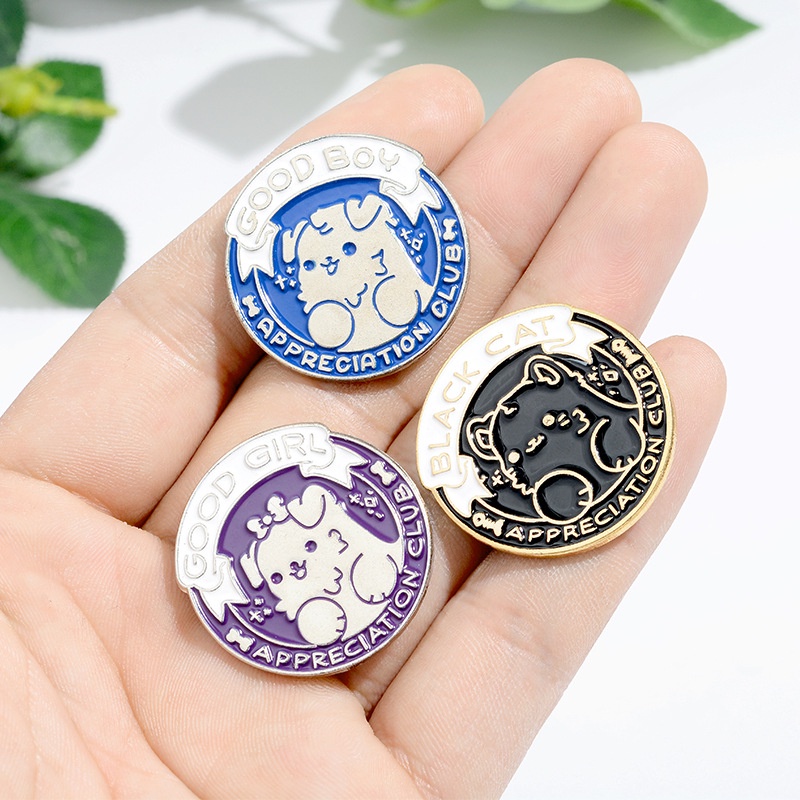 GOOD GIRL APPRECIATON CLUB creative brooch pin animals badge enamel ...