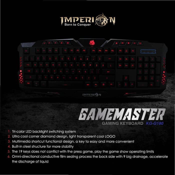 Imperion KG-G180 Game Master Gaming Keyboard Original | Shopee Philippines