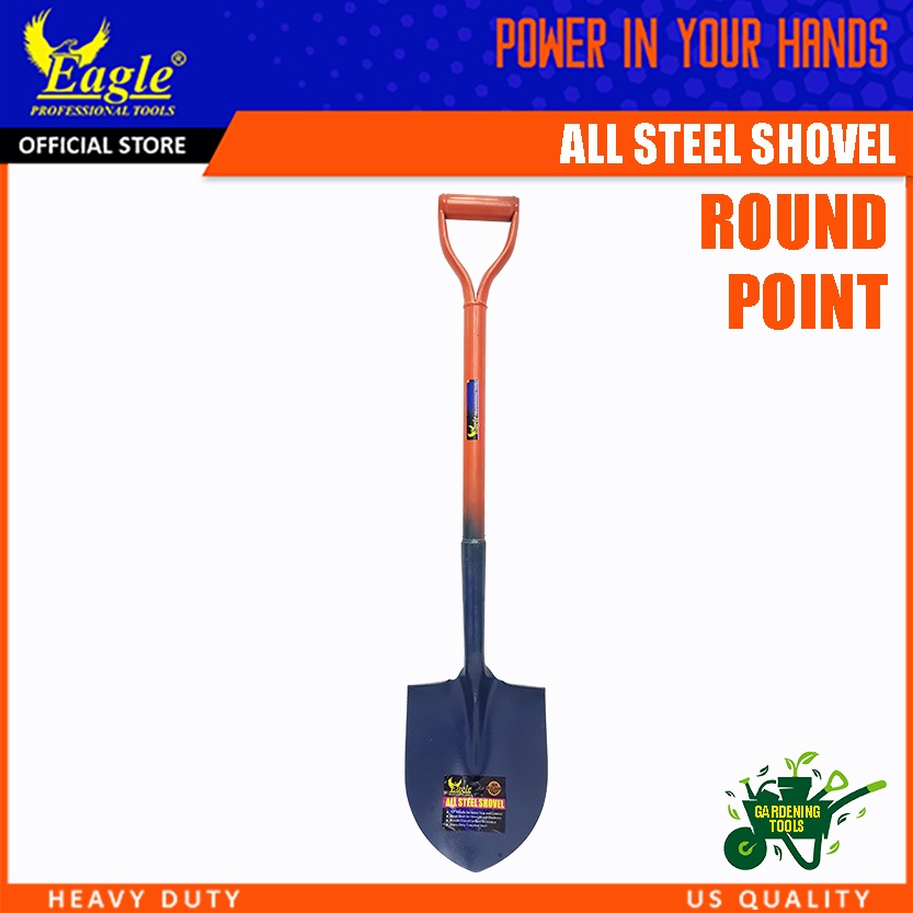 Eagle All Steel Shovel (Round Point) | Shopee Philippines