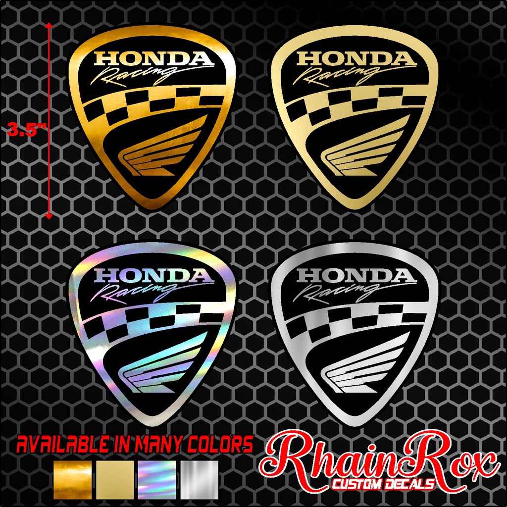 honda racing emblem sticker 3.5 inches machinecut waterproof | Shopee ...