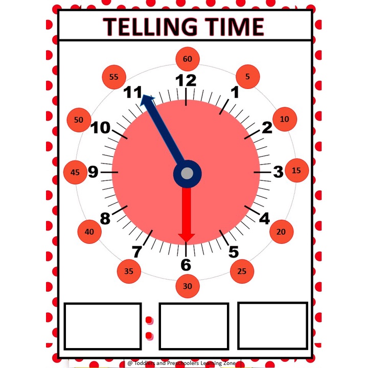 Reusable Telling Time Chart for Practice time telling activities ...