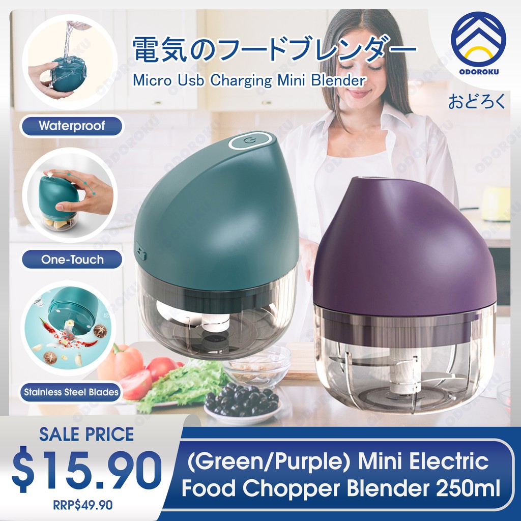ODOROKU Electric Mini Food Chopper 250ml Wireless Portable Powerful ...