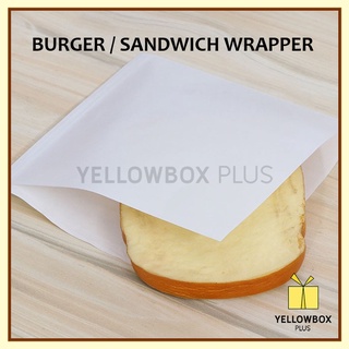 100pcs 6x6 L-Shaped Burger 8x4 hotdog wrapper Sandwich siopao donut Wrapper High Quality ...